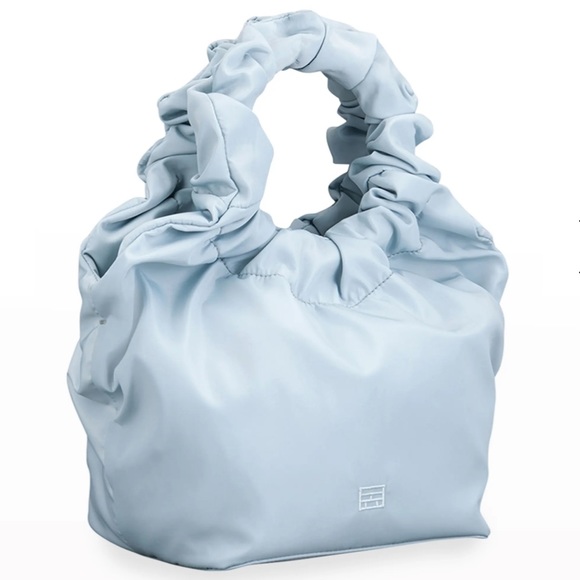 Frame Denim | Bags | Frame Le Scrunch Mini Ruched Top Handle Baby Blue ...
